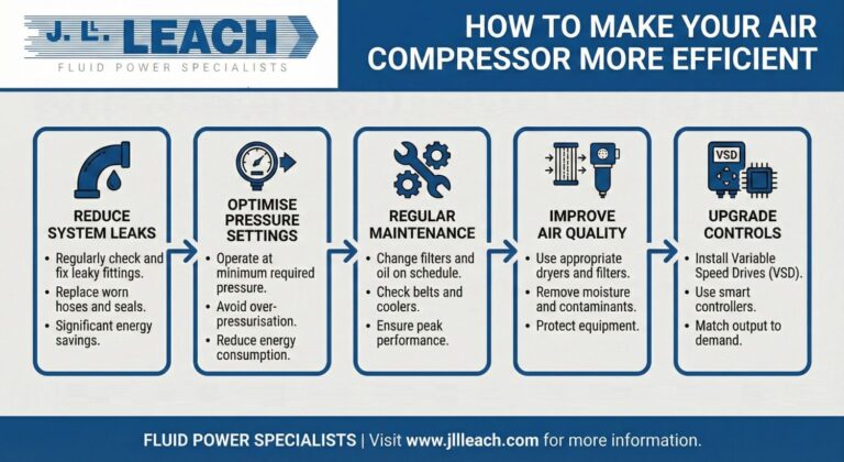 How to Make Your Air Compressor More Efficient | J Ll Leach